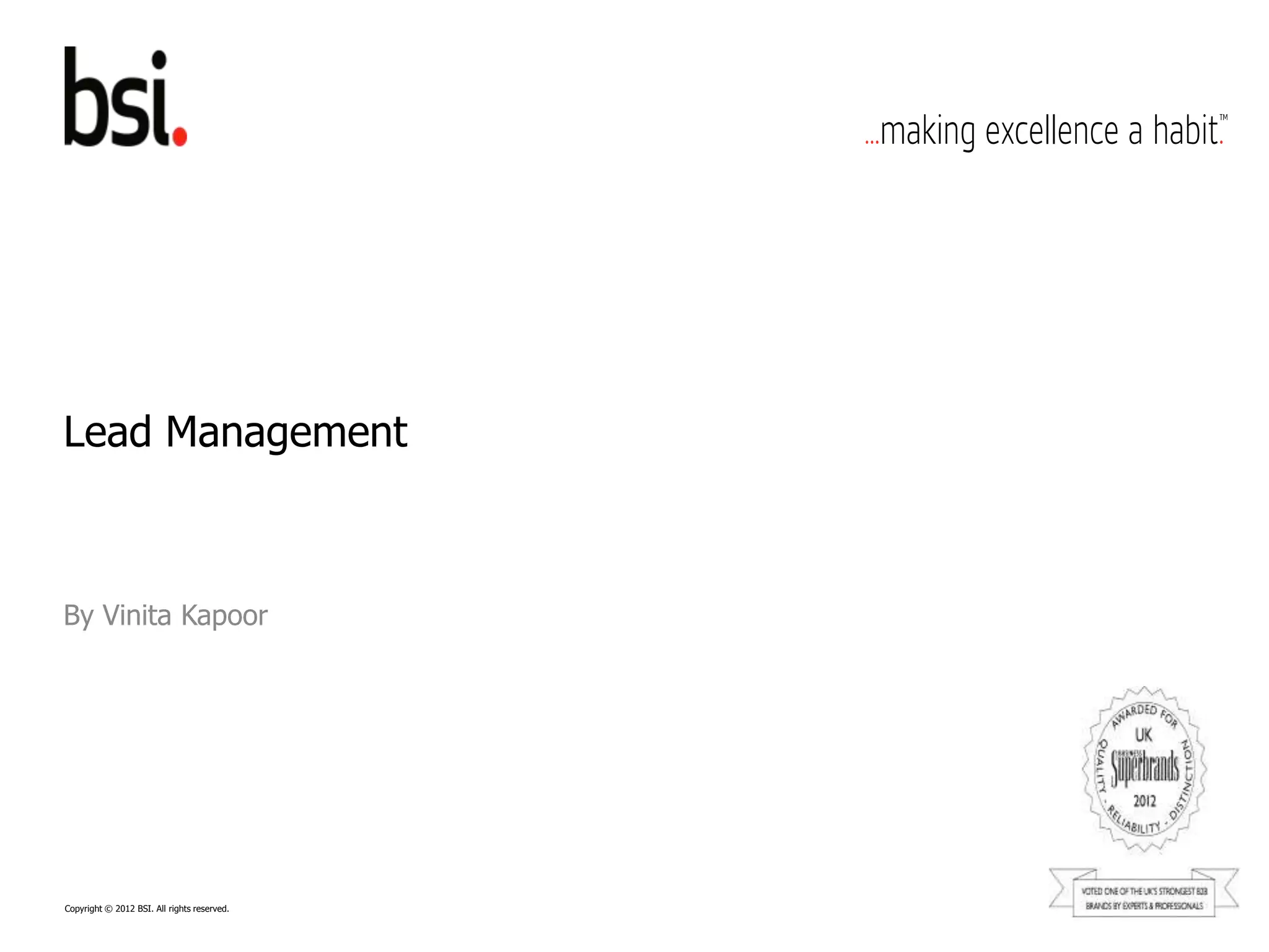 Lead Management using Sfdc | PPT