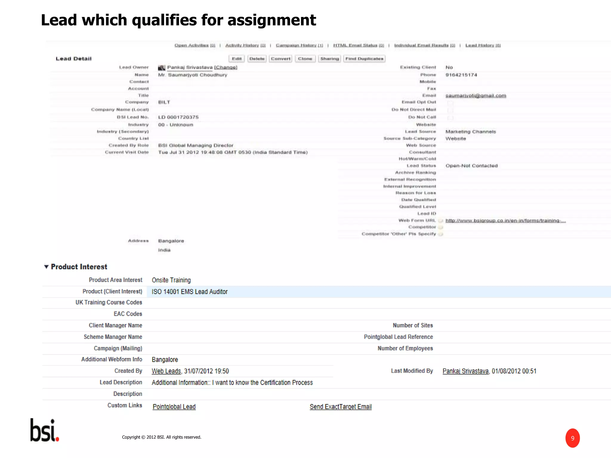 Lead Management using Sfdc | PPT