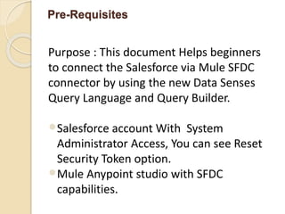 Salesforce Project in Mule ESB 3.6 and Above Using Query Builder | PPTX | Computing | Technology ...