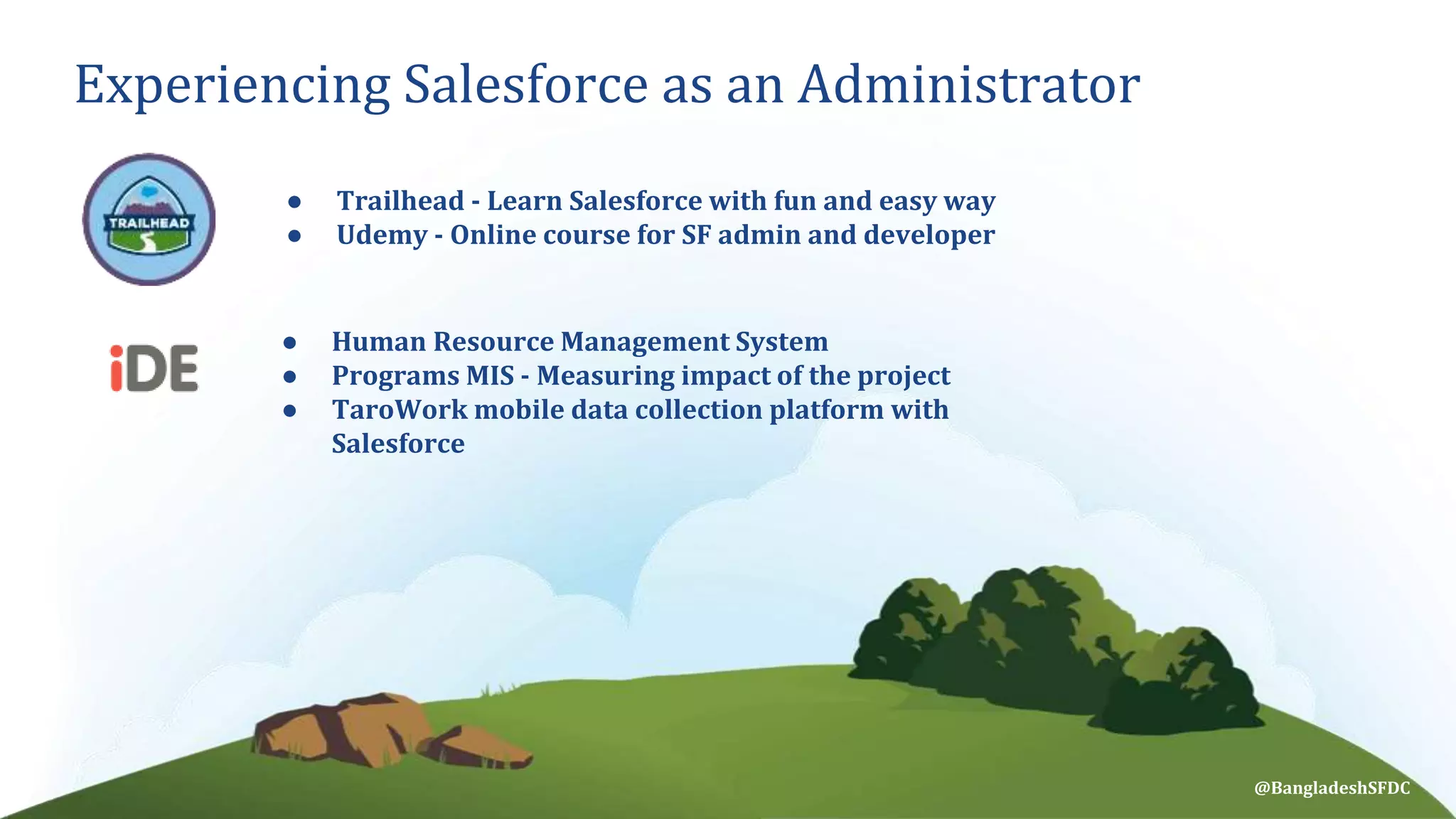 Sfdc journey by sanjida yasmin | PPTX