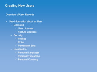 SFDC User Setup | PDF
