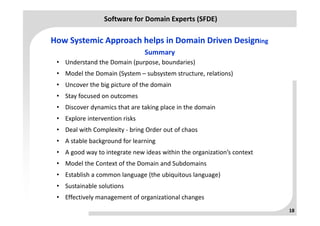 Domain Driven Design: Made Easy employing Systemic Approach | PPT