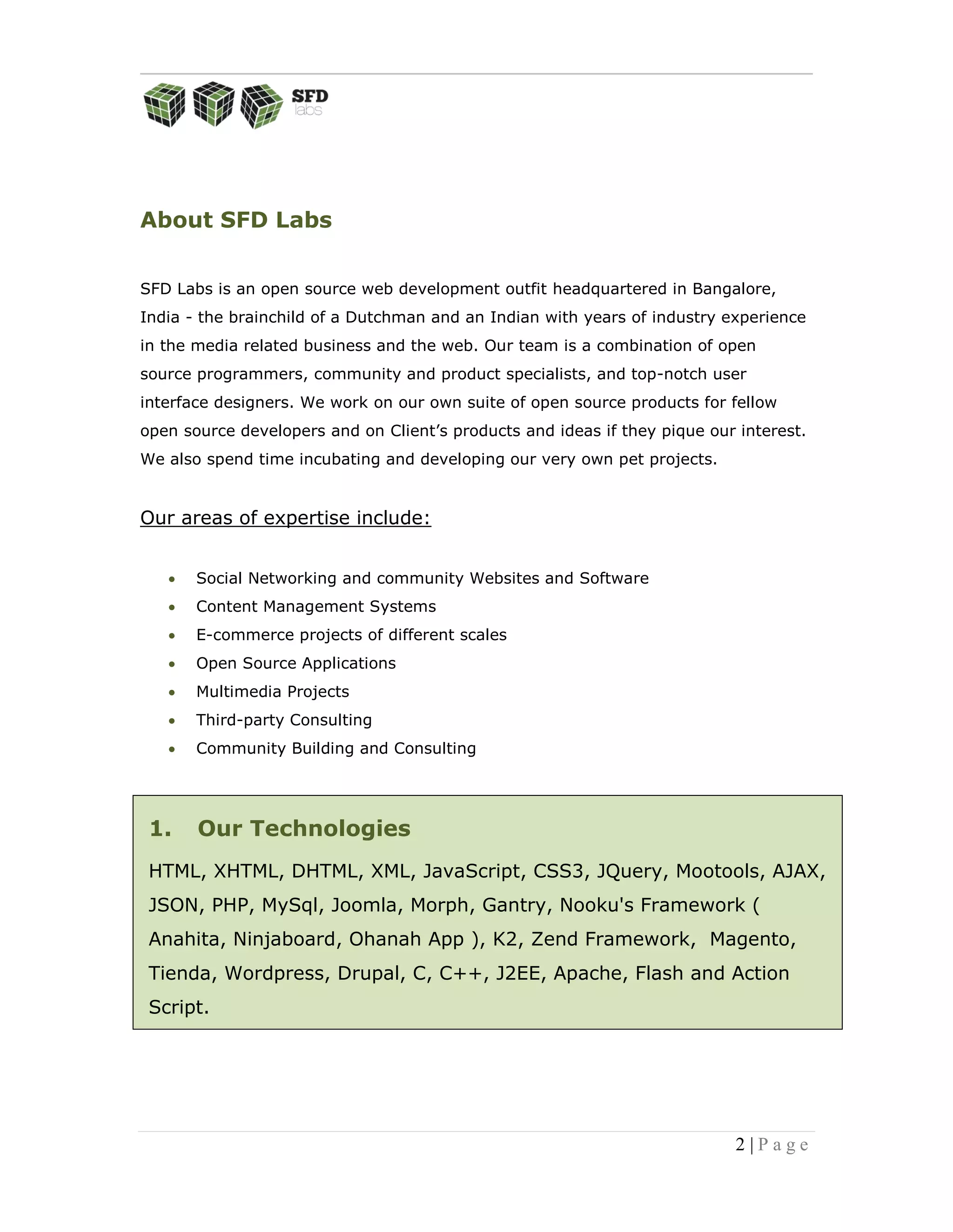 Sfd labs service offerings | PDF