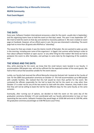 Sfd Post Event Report | PDF