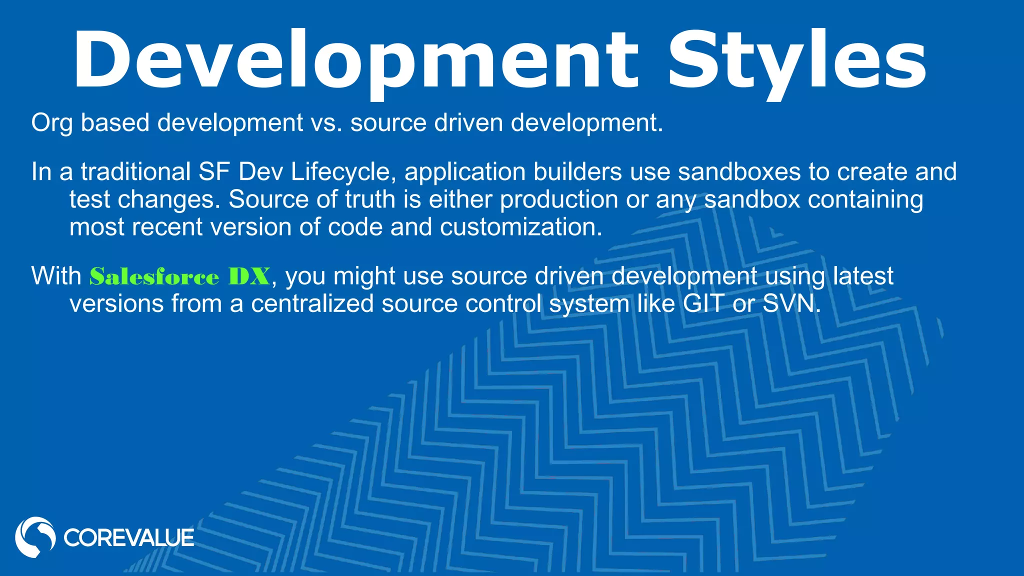 Salesforce Developer eXperience (SFDX) | PPT