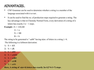 CNF & Leftmost Derivation - Theory of Computation | PPTX