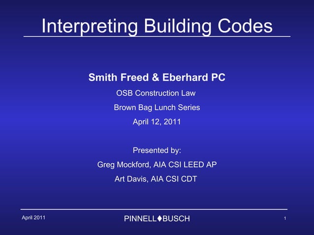 Oregon Building Code Interpretation 2011 | PPT