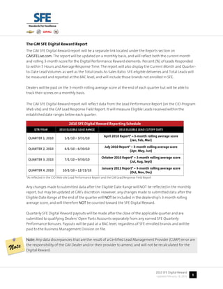 General Motors Standards For Excellence SFE Digital Rewards Program ...