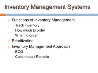 Sfe inventory management | PPTX