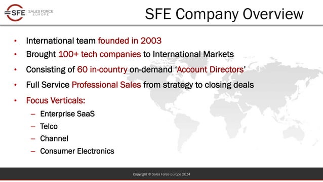 SALES FORCE EUROPE (SFE) SLUSH CONFERENCE 2014 Presentation- Finland Nov 18 | PPT