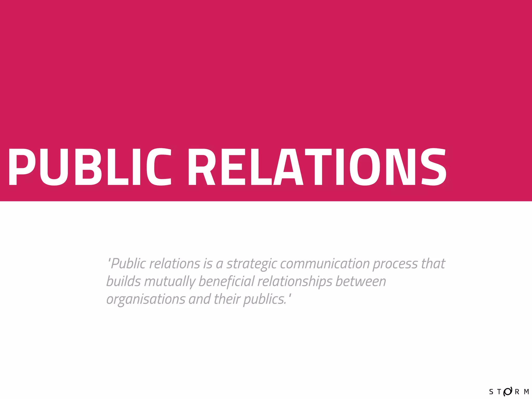 PR - storm communications | PPT