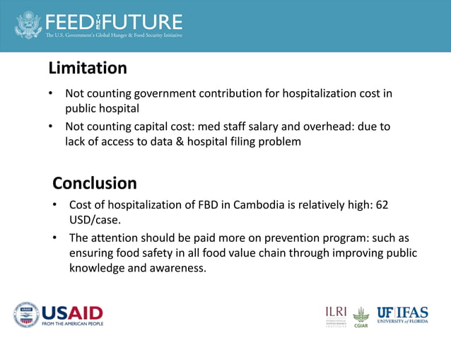 Cost of hospitalization for foodborne diseases | PPT