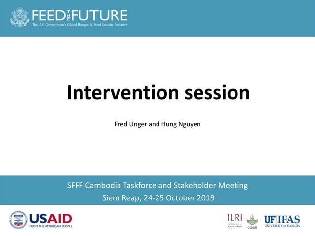Food safety intervention session | PPTX