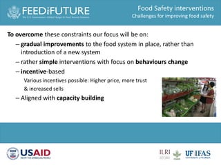 Food safety intervention session | PPTX