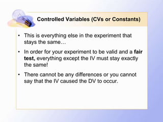 Sf hypothesis and variables 2014(k) | PPTX