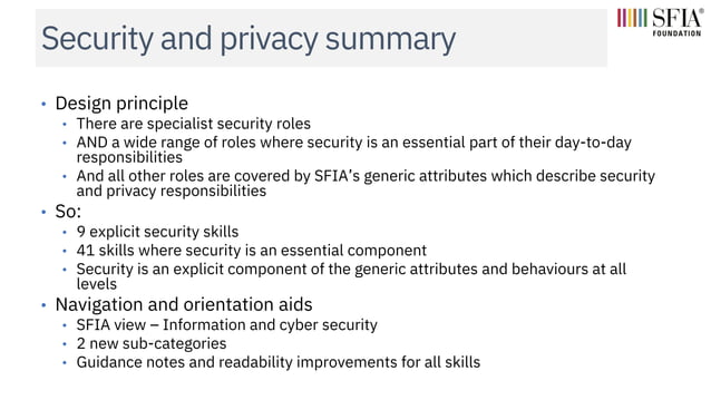 SFIA 8 launch slides September 2021 | PPT