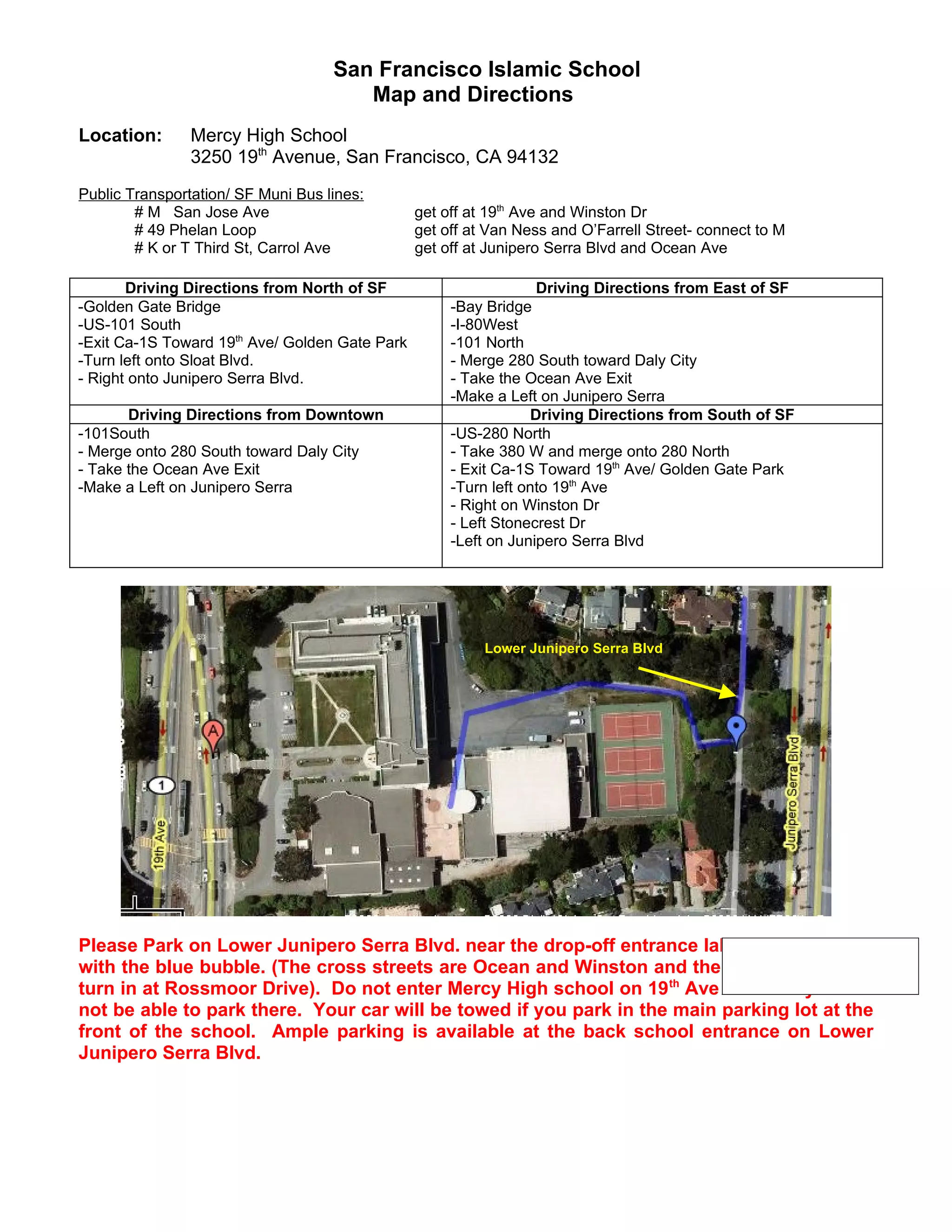 SFIS Map and Directions | PDF