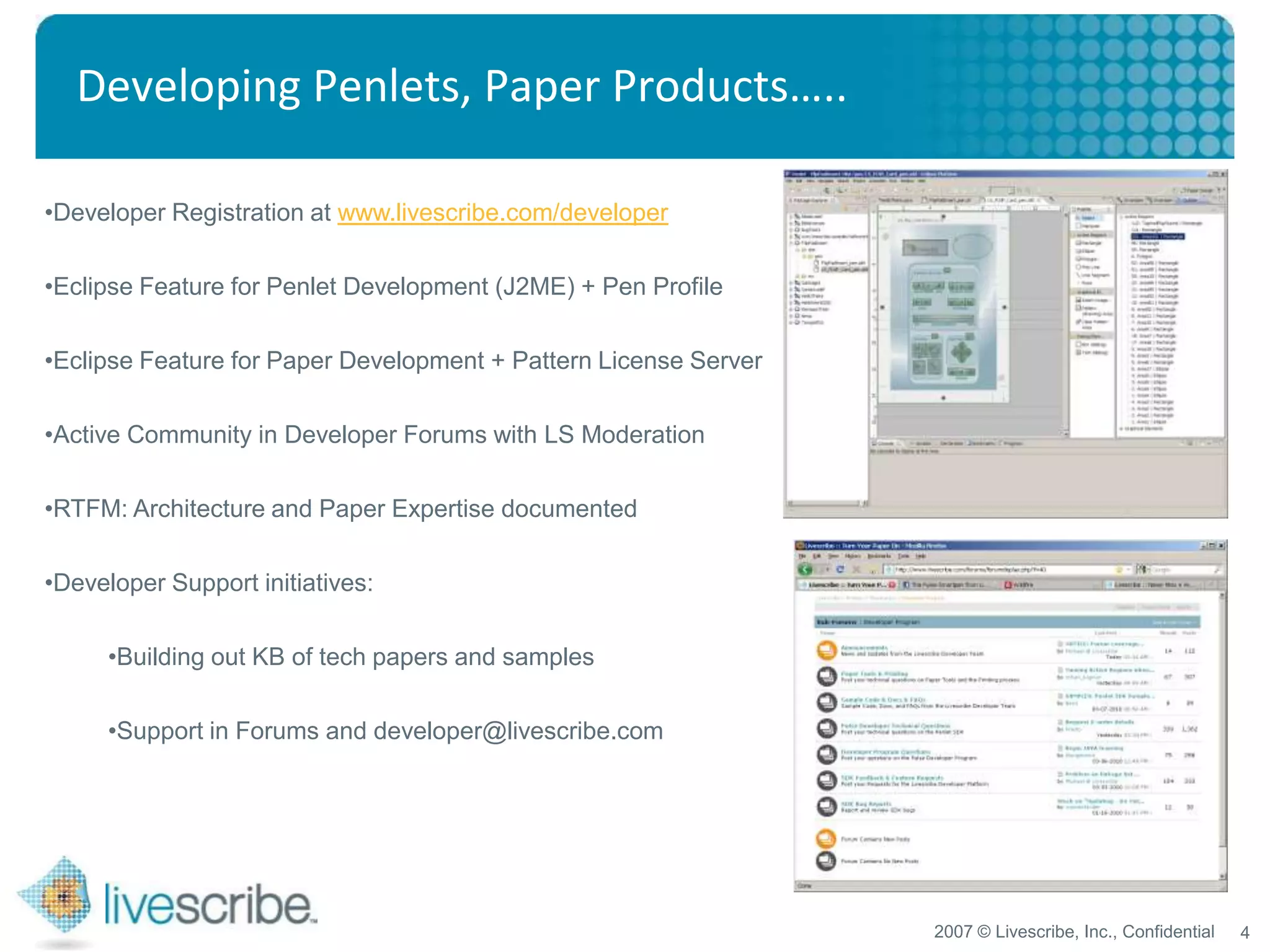 Learn about Java framework for pen-based computing and the Livescribe Platform at SF-JUG | PPT
