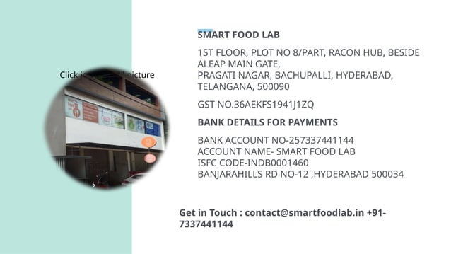 Smart Food Lab (Vision, mission and services) | PPTX
