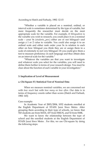 Sfl level of measurement | PDF
