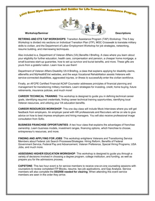 JBM-HH SFL-TAP schedule - Feb.-April 2015 | PDF