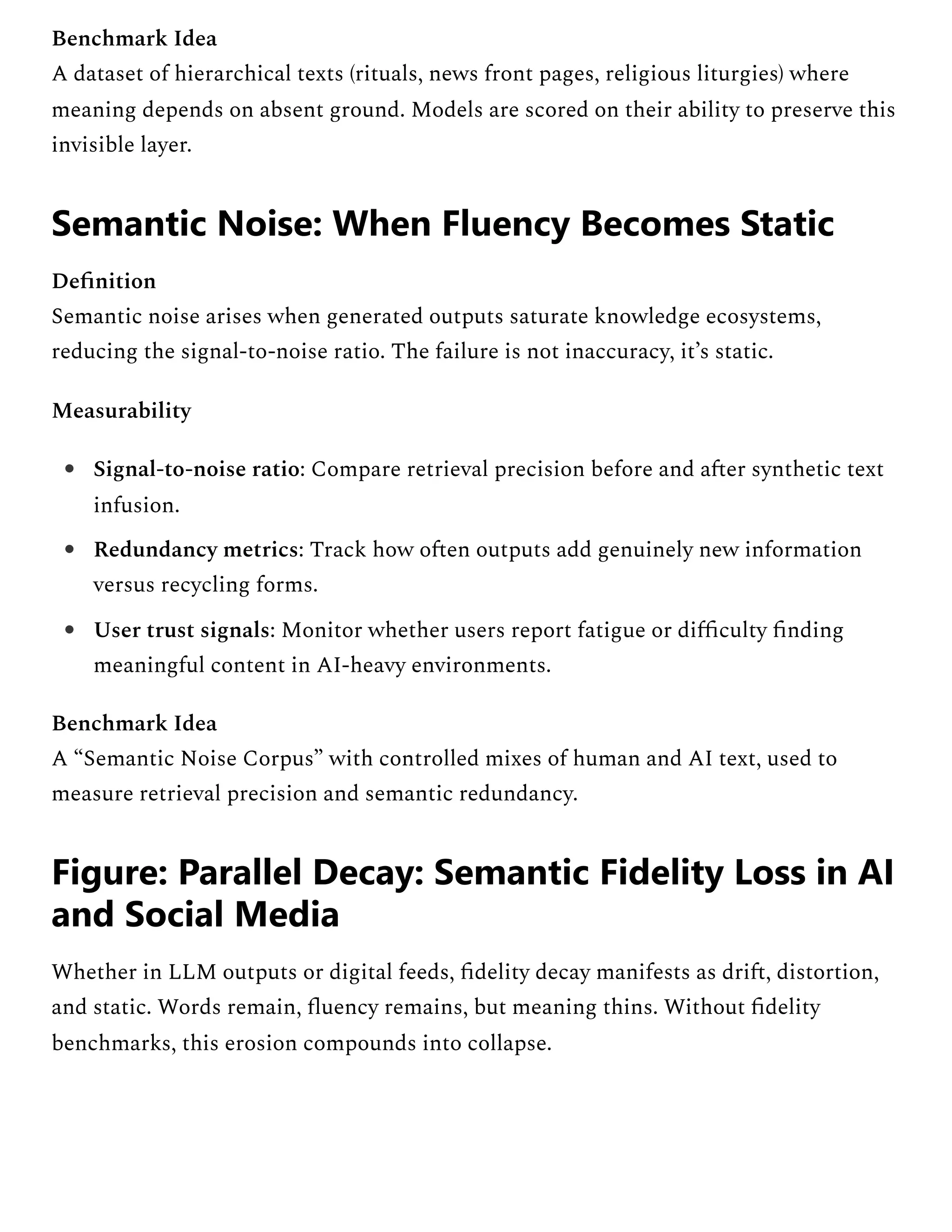 Measuring Fidelity Decay: How Meaning Collapses in Generative AI ...