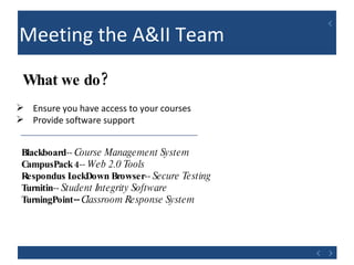 SMU Student Blackboard Orientation | PPT