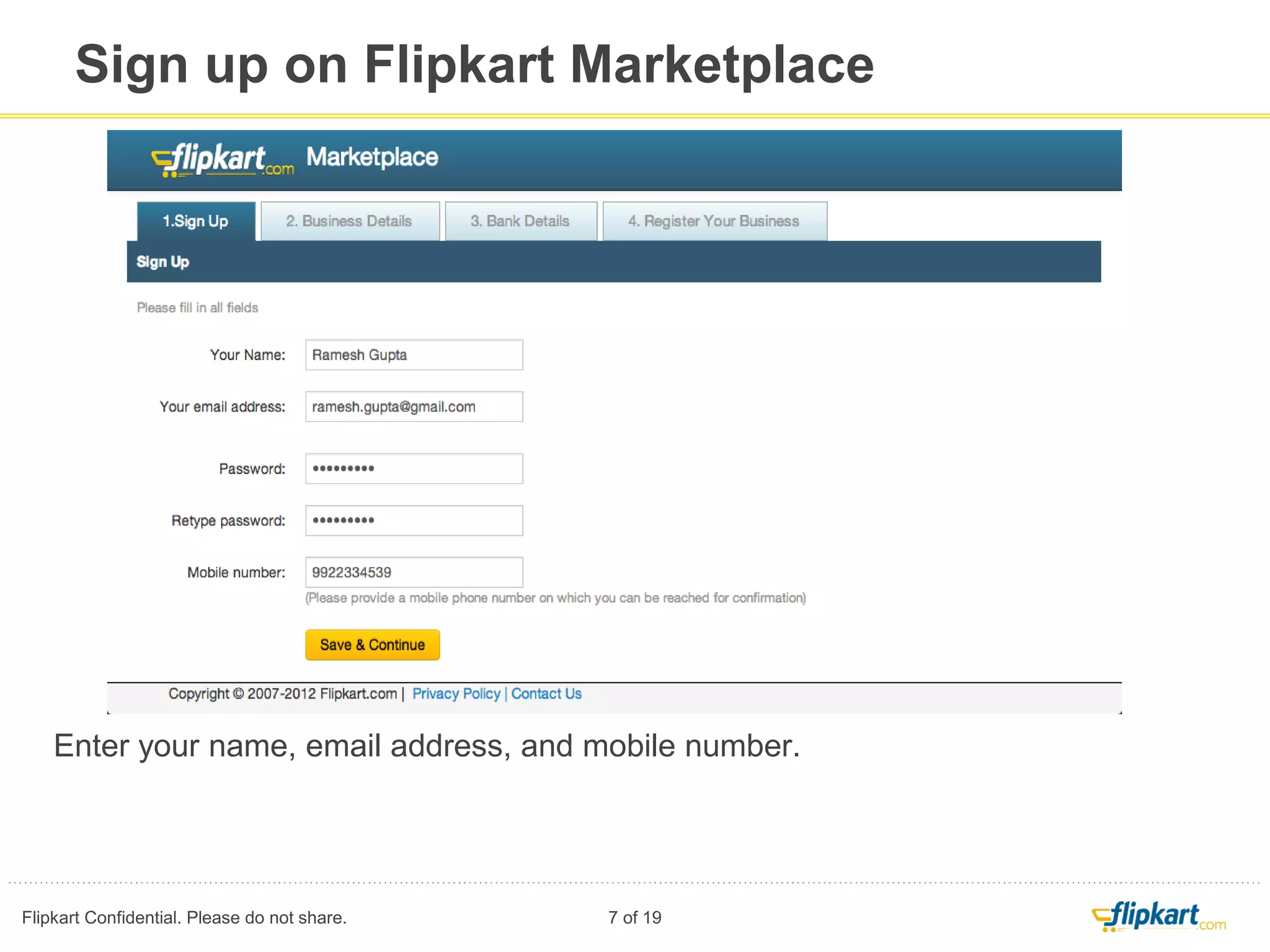 Flipkart Marketplace – Onboarding | PPTX