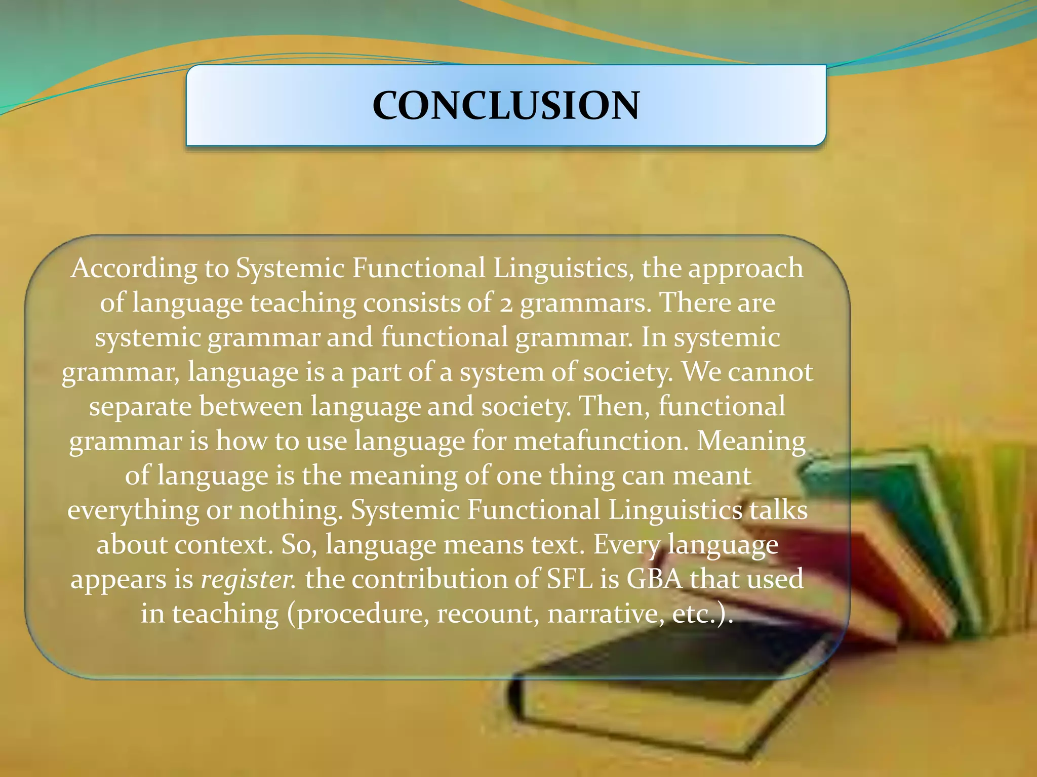 Systemic Functional Linguistics | PPTX