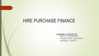 HIRE PURCHASE SYSTEM | PPTX