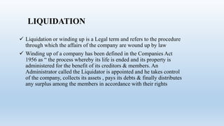 liqudation of companies | PPT