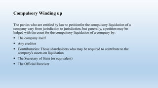liqudation of companies | PPTX
