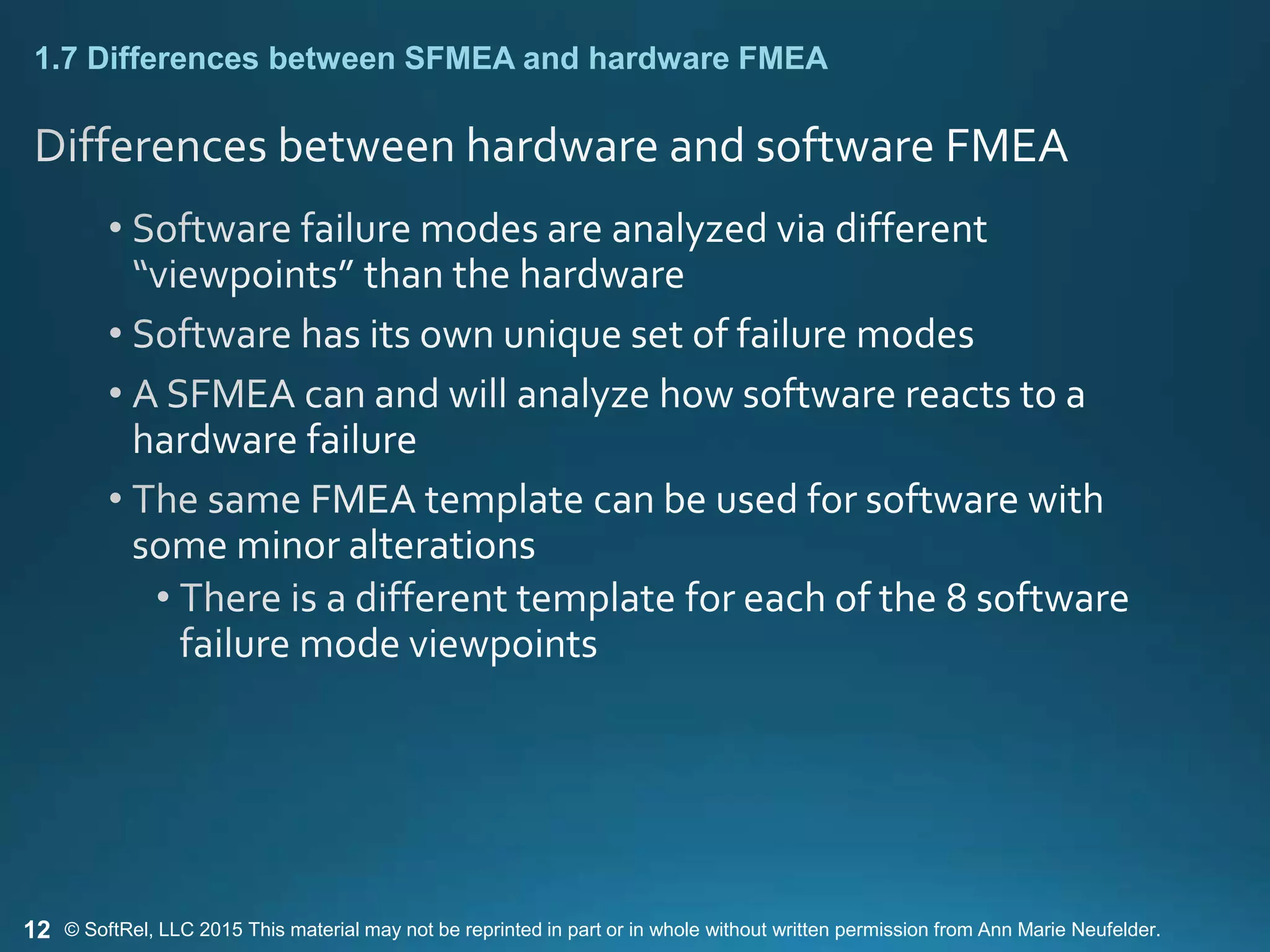 An Introduction to Software Failure Modes Effects Analysis (SFMEA) | PPTX