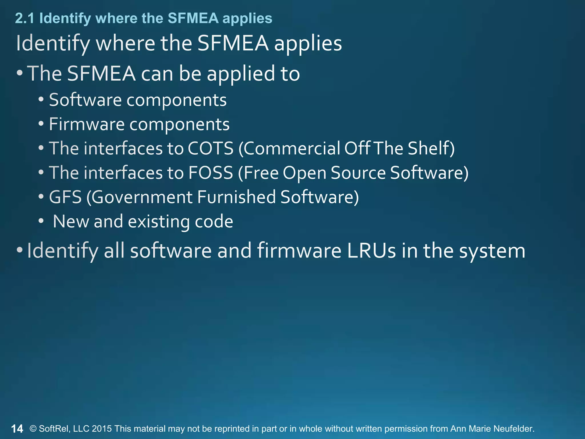 An Introduction to Software Failure Modes Effects Analysis (SFMEA) | PPTX