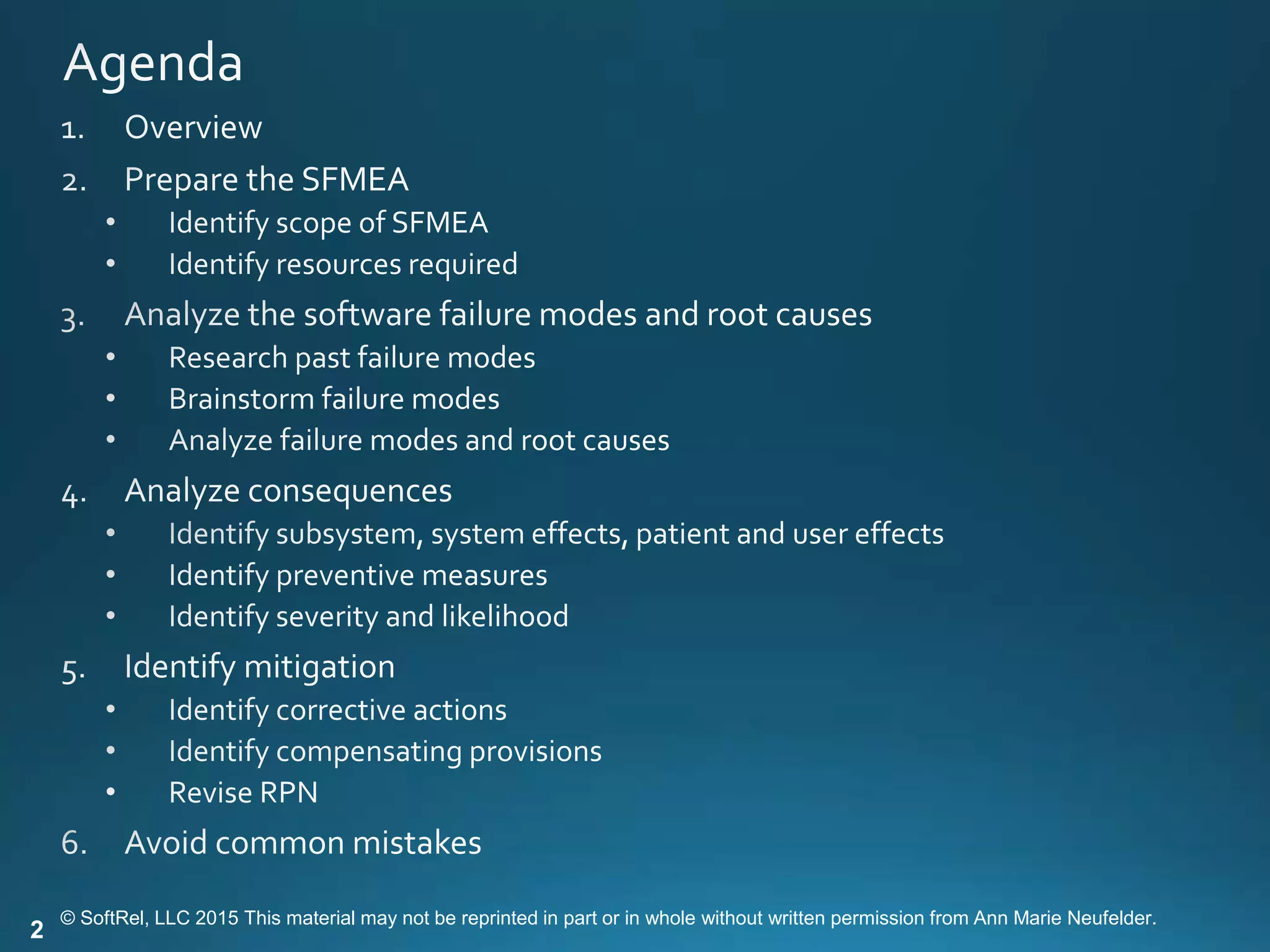 An Introduction to Software Failure Modes Effects Analysis (SFMEA) | PPTX