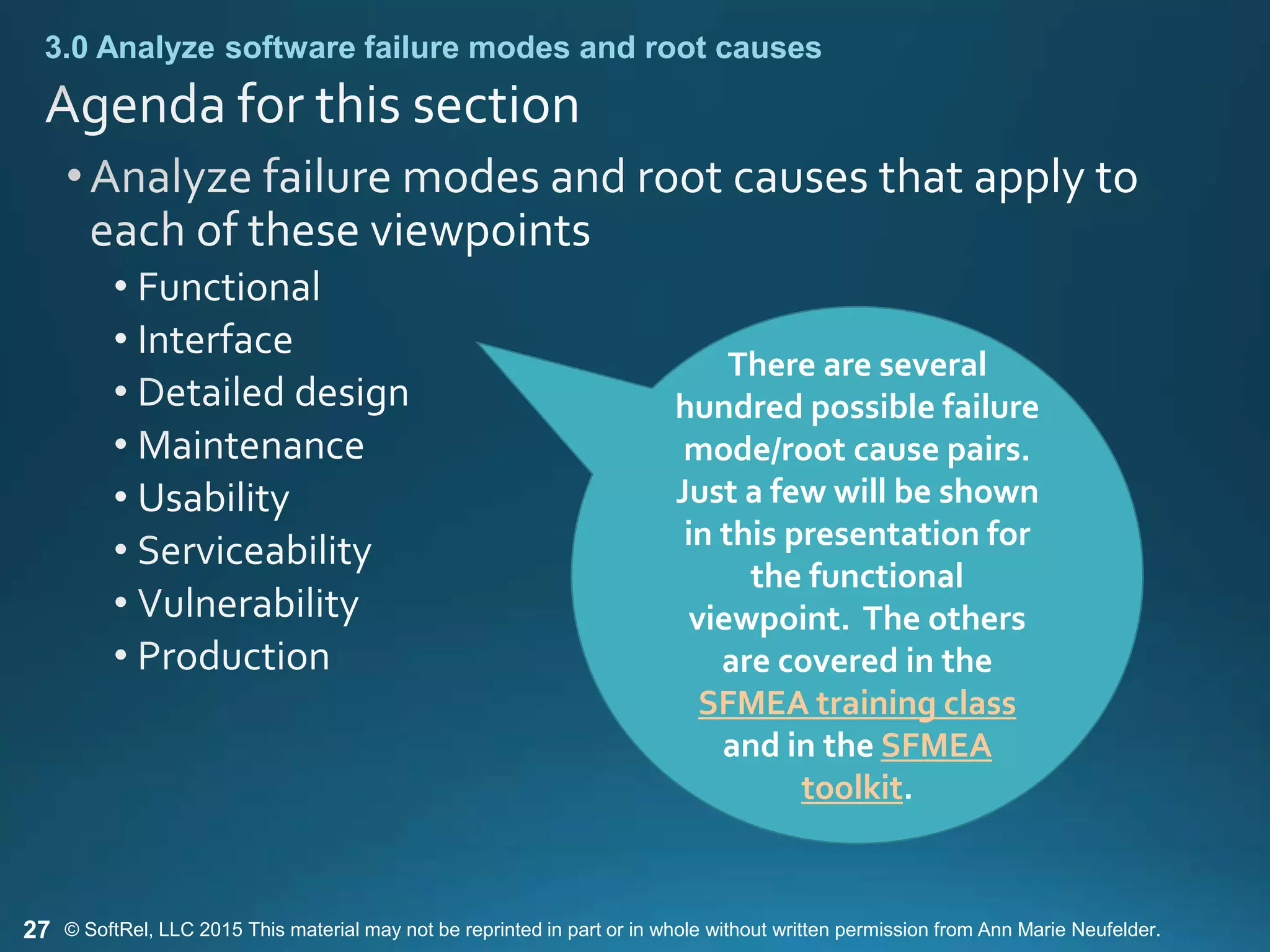 An Introduction to Software Failure Modes Effects Analysis (SFMEA) | PPTX