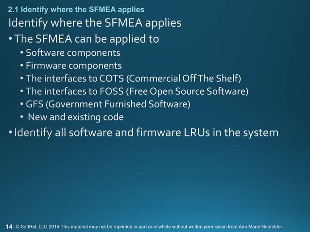 An Introduction to Software Failure Modes Effects Analysis (SFMEA) | PPTX