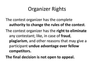 Sf mega contest- Show flipper | PPTX | Law
