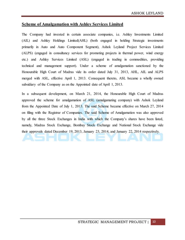 Ashok Leyland | DOCX | Automotive Industry | Industries