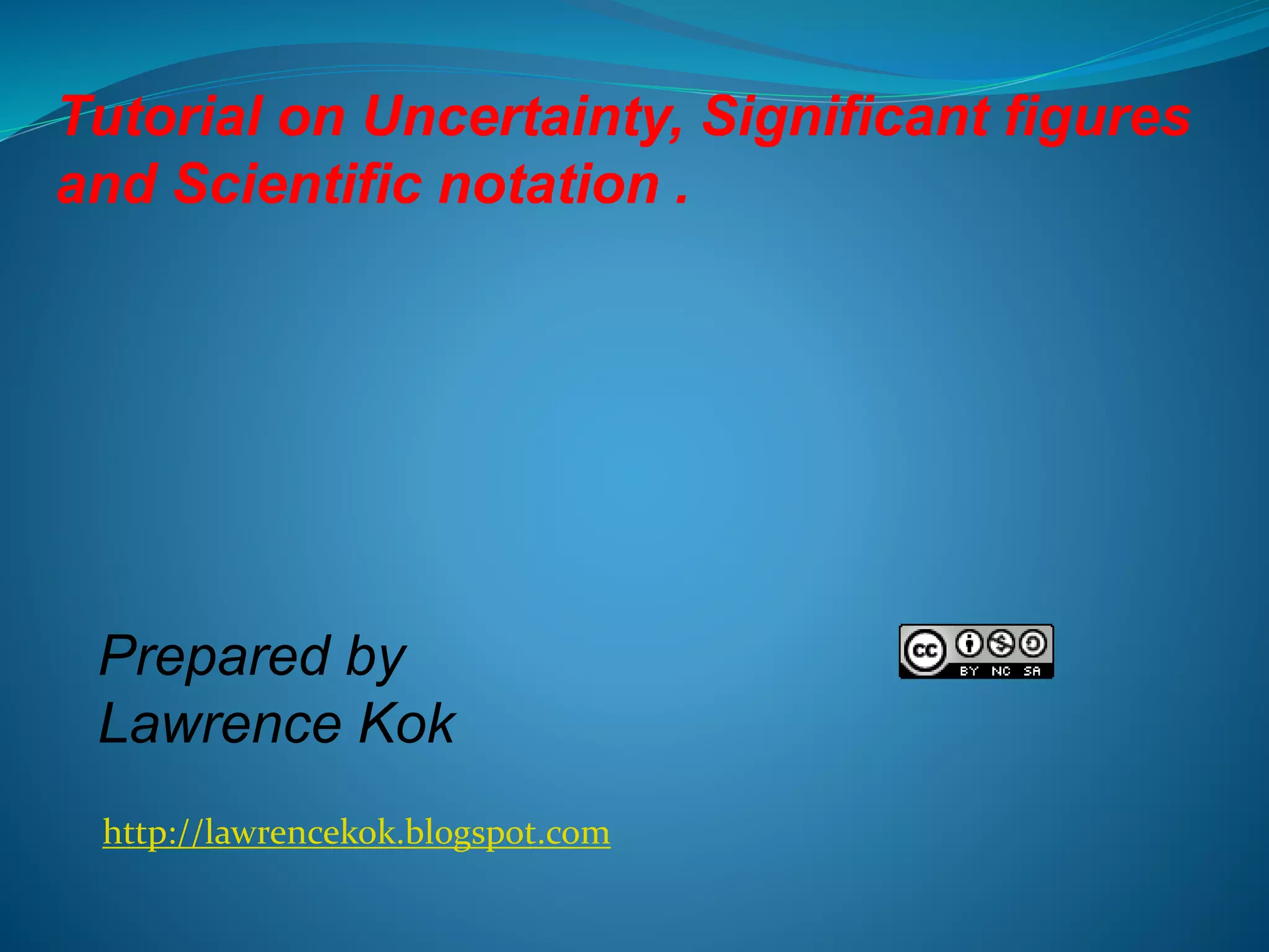 IB Chemistry on Uncertainty, Significant figures and Scientific ...