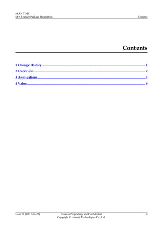 Sfn feature package description(e ran tdd 12.1 02) | PDF