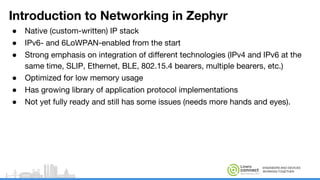 BSD Sockets API in Zephyr RTOS - SFO17-108 | PPT