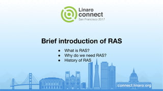 Reliability, Availability, and Serviceability (RAS) on ARM64 status ...