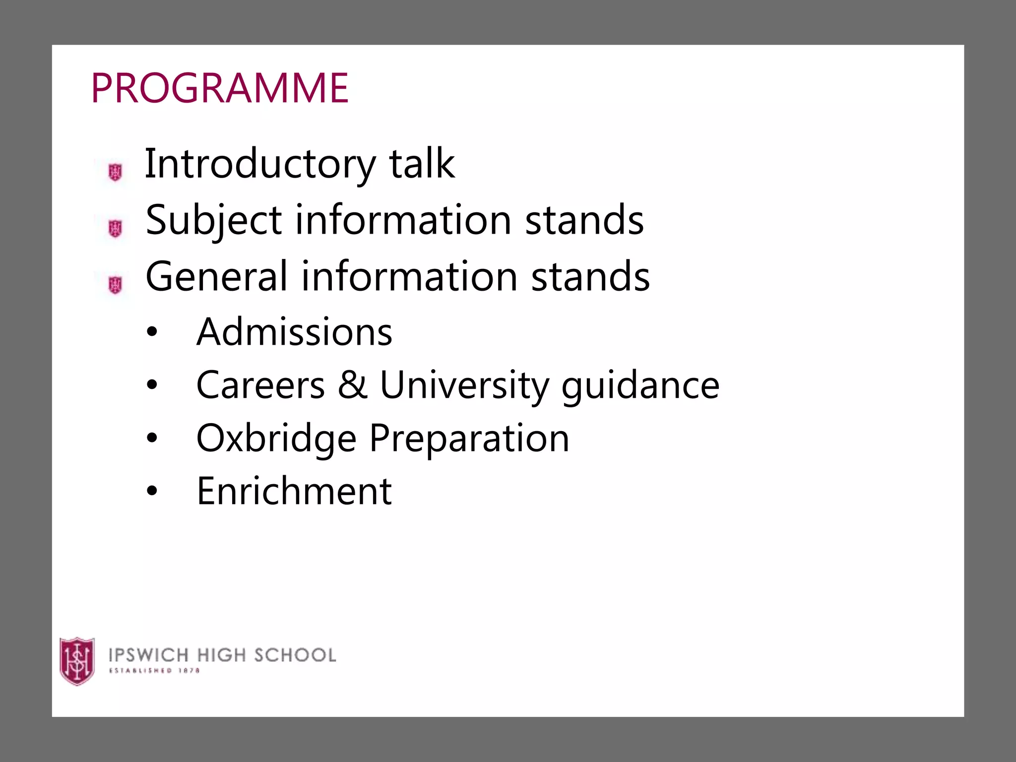 Sixth Form Open Evening 2018 | PPTX