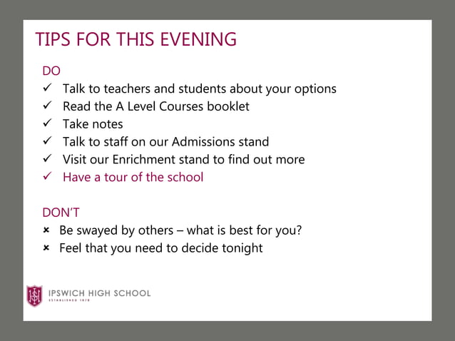 Sixth Form Open Evening 2018 | PPT