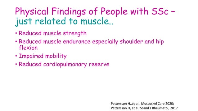 Exercise as Medicine in Scleroderma | PPT