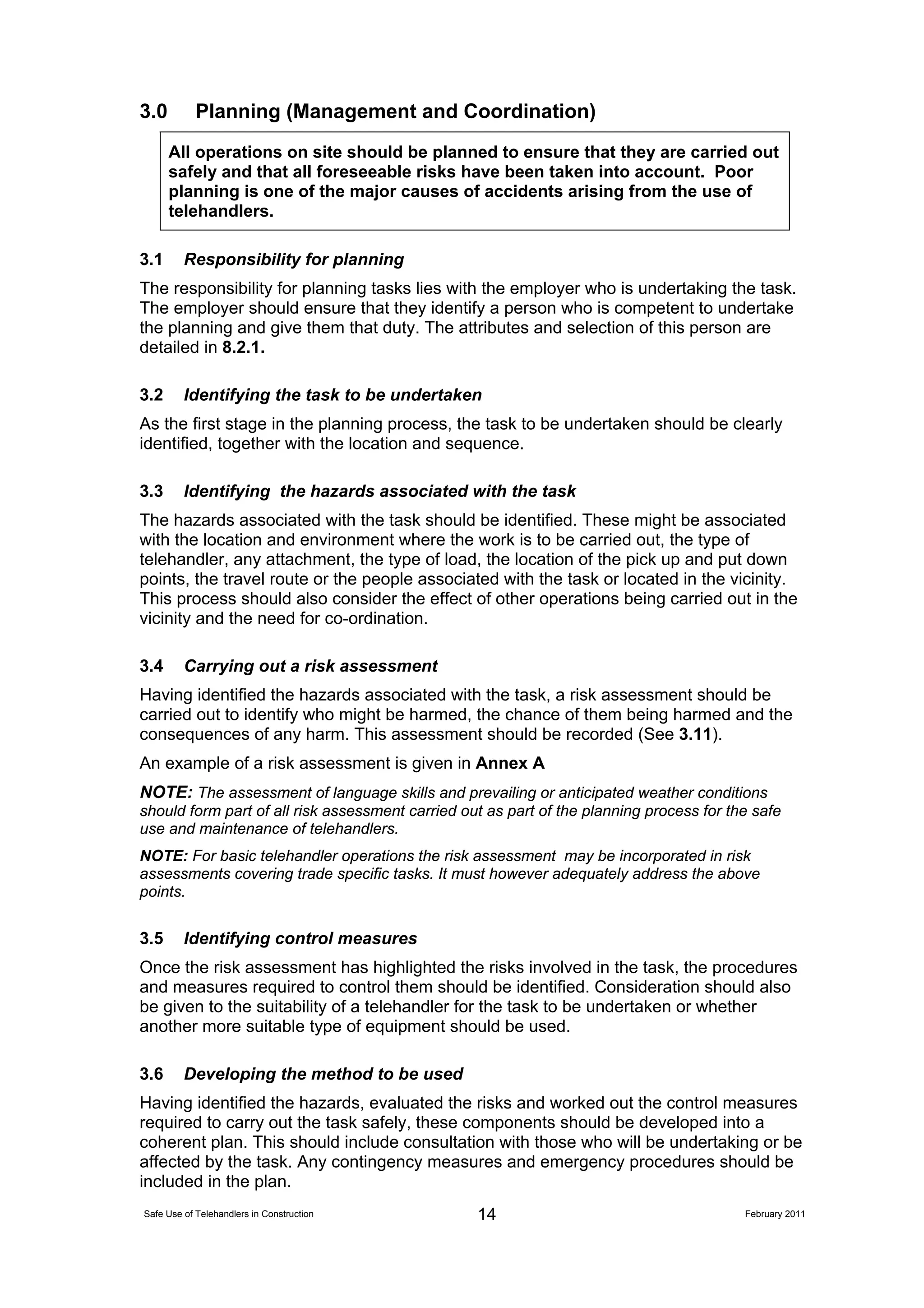 The Safe use of Telehandlers In Construction 110210 A | PDF