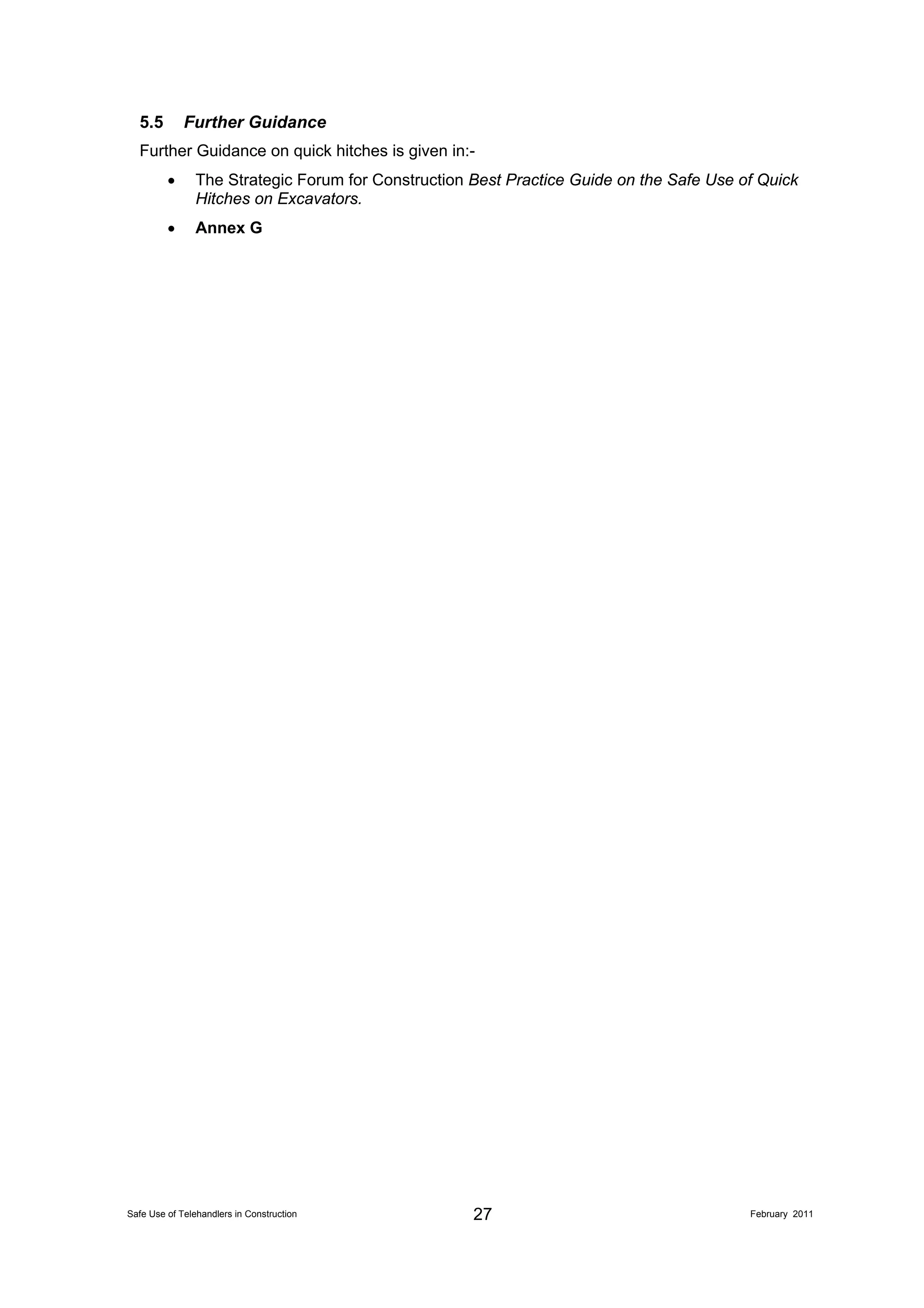 The Safe use of Telehandlers In Construction 110210 A | PDF
