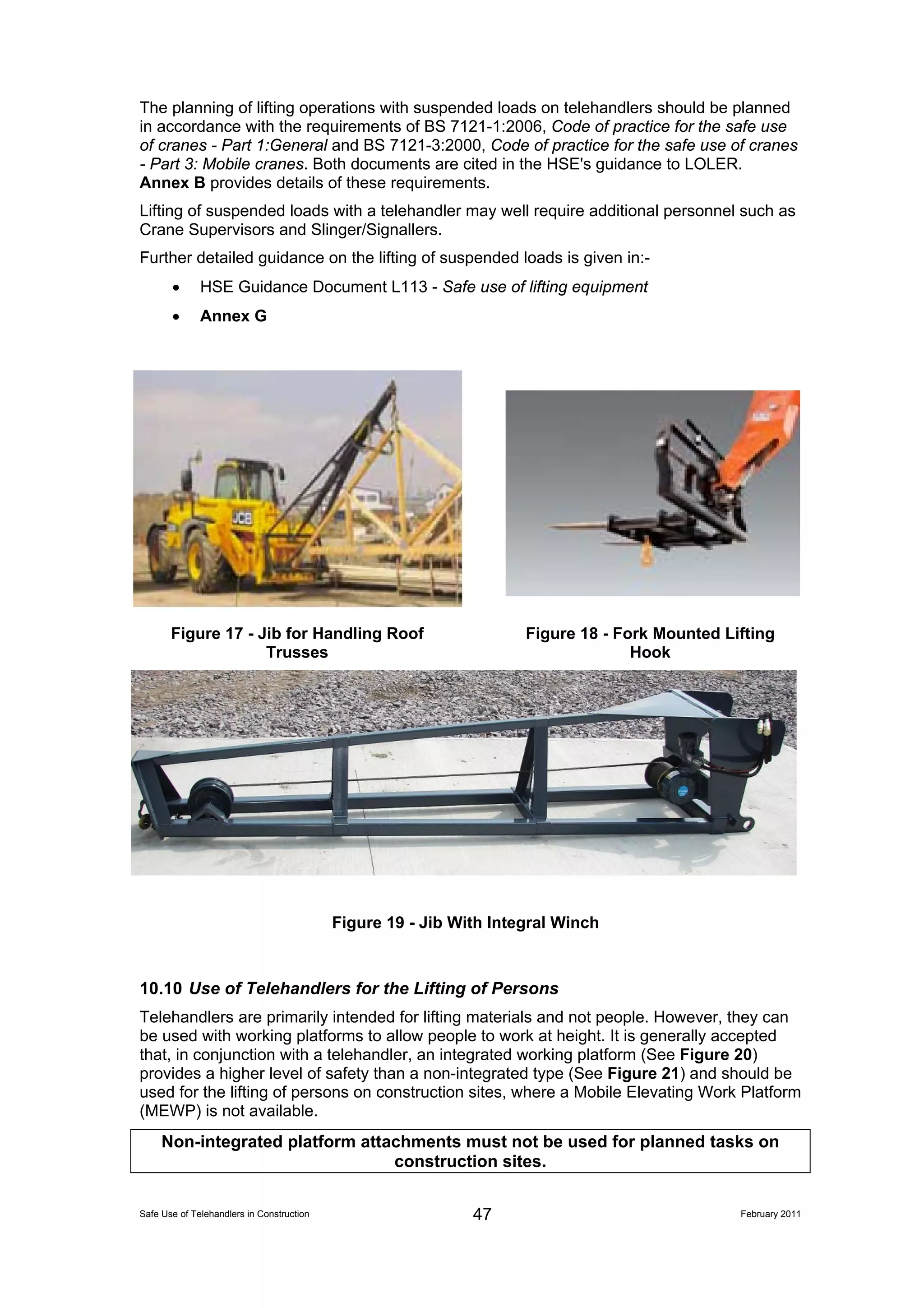 The Safe use of Telehandlers In Construction 110210 A | PDF