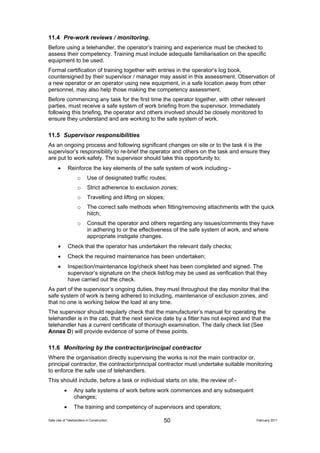 The Safe use of Telehandlers In Construction 110210 A | PDF